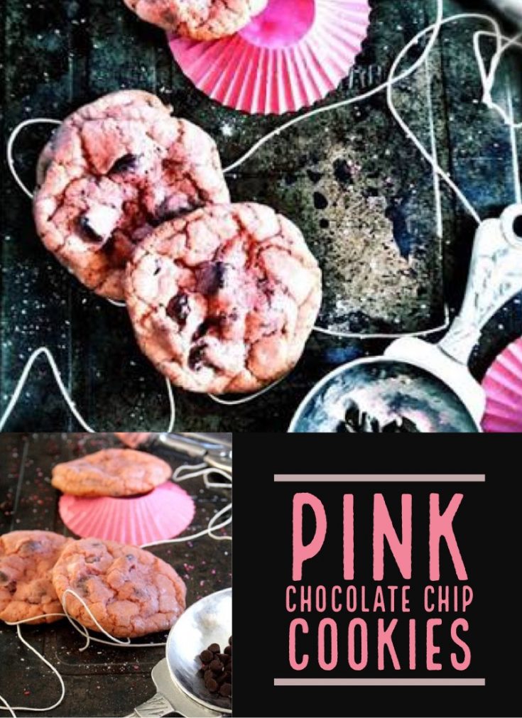 Valentine Pink Chocolate Chip Cookies - Doughmesstic